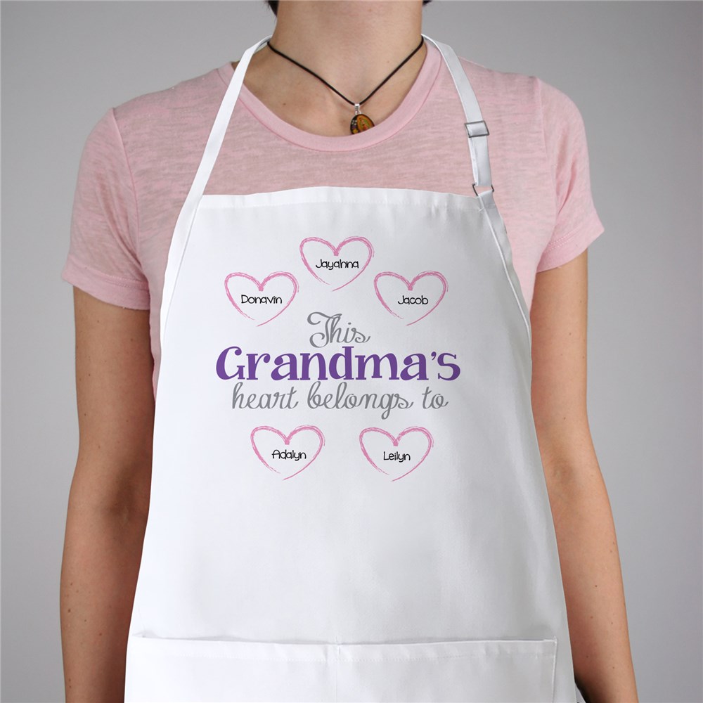 Heart Apron | Apron, Personalized grandma, Personalized heart